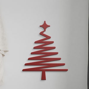 Spiral Tree Metal Art, Christmas Wall Décor, Holiday Metal Sign Indoor ...