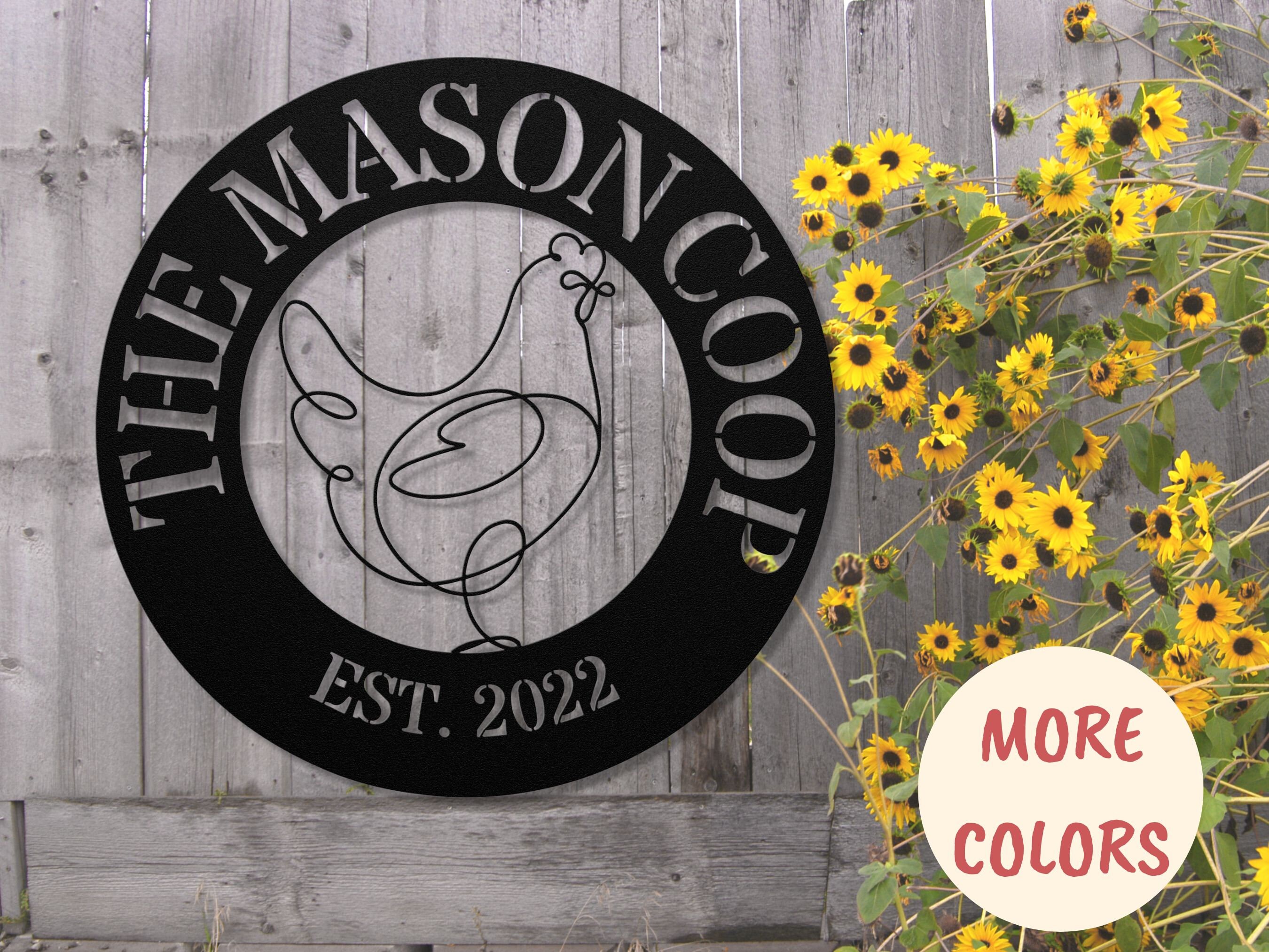 Custom Hen House Sign, Hen House Coop Sign, Our Little Coop Sign Metal ...