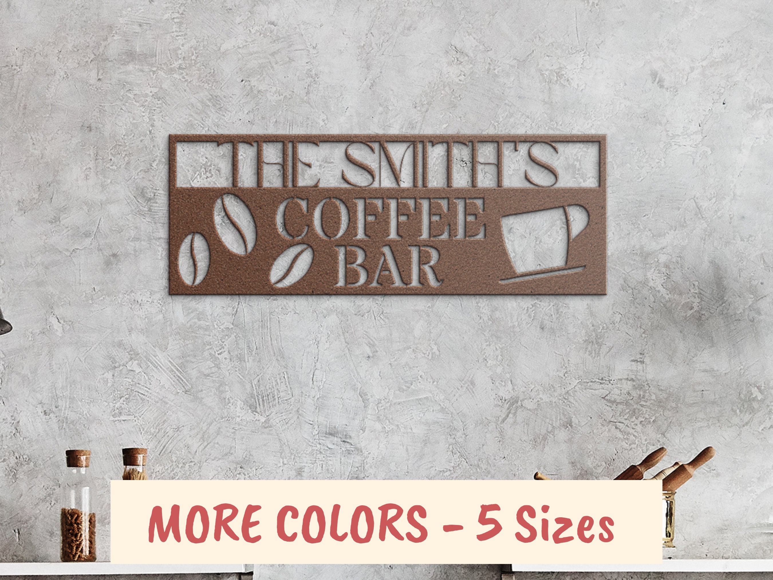 Custom Coffee Sign, Coffee Bar Sign, Metal Coffee Sign, Coffee Shop ...