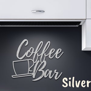 COFFEE BAR SIGN, Metal Coffee Bar Sign, Kitchen Wall Decor, Cafe Sign ...