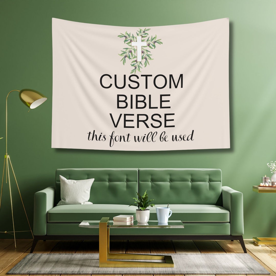 Unique Scripture Tapestry Customized Bible Verses on a Beautiful Wall ...