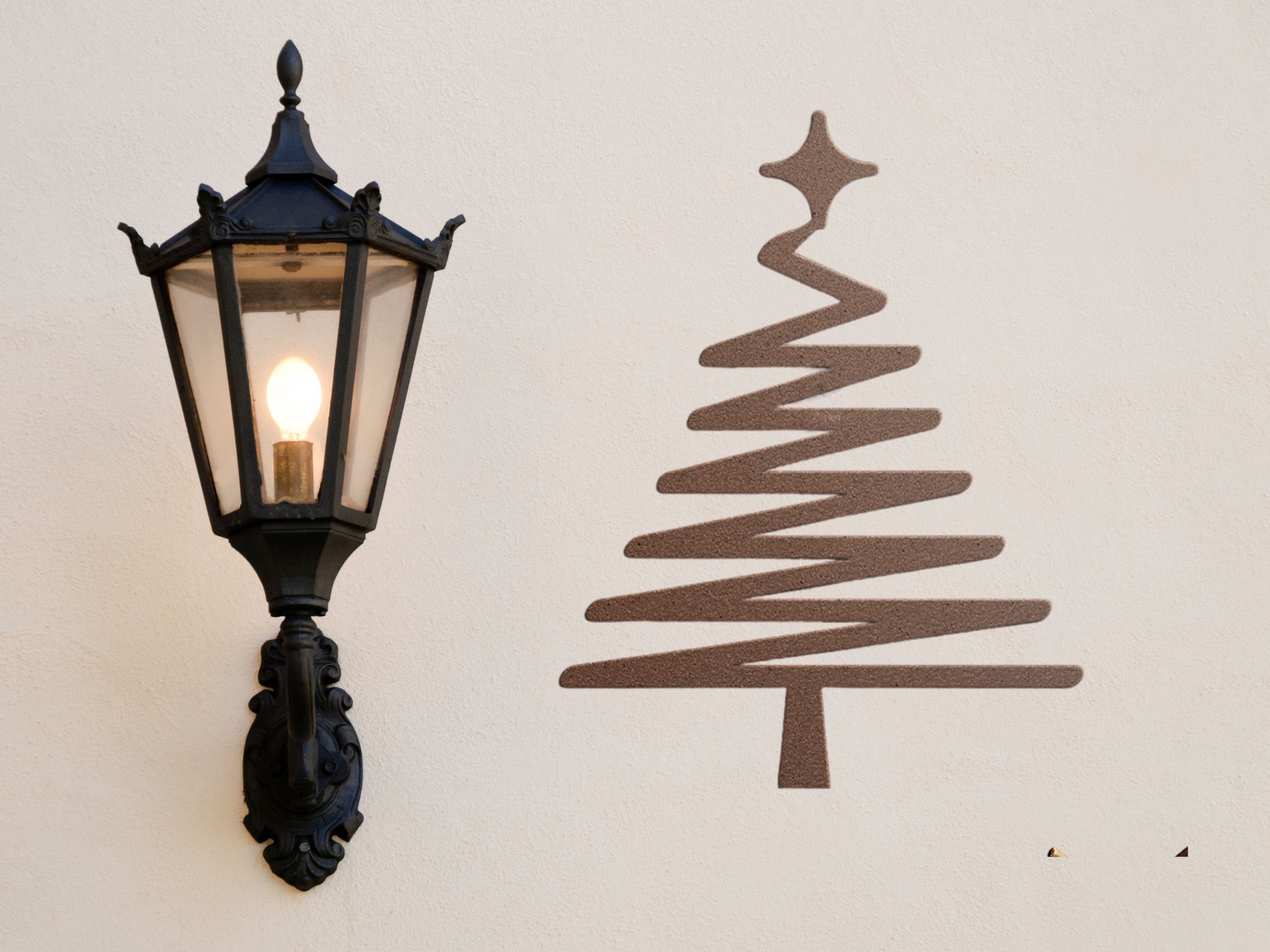 Spiral Tree Metal Art, Christmas Wall Décor, Holiday Metal Sign Indoor ...