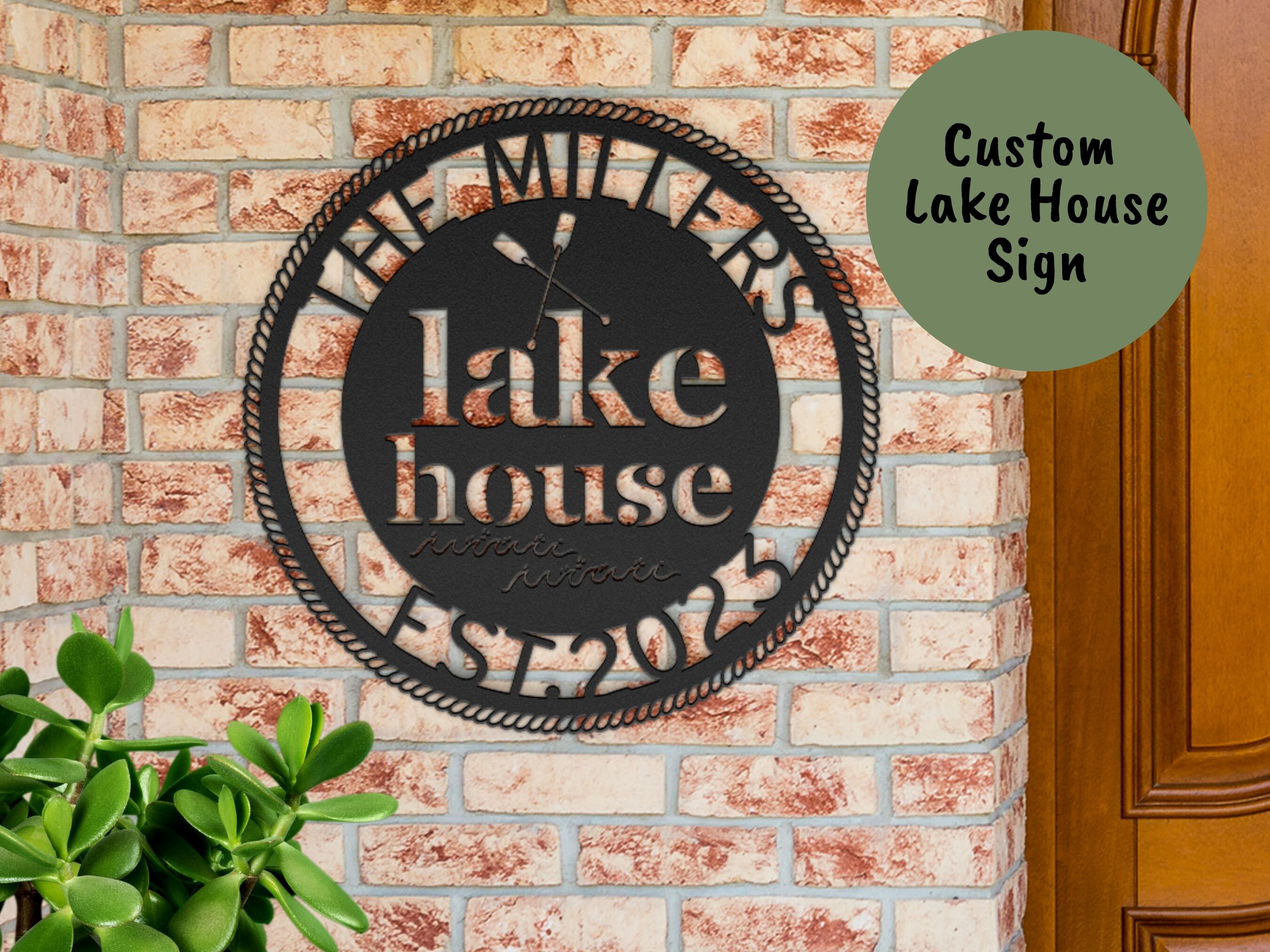 Lake House Metal Sign, Metal Lake Sign, Lake House Sign, Established ...