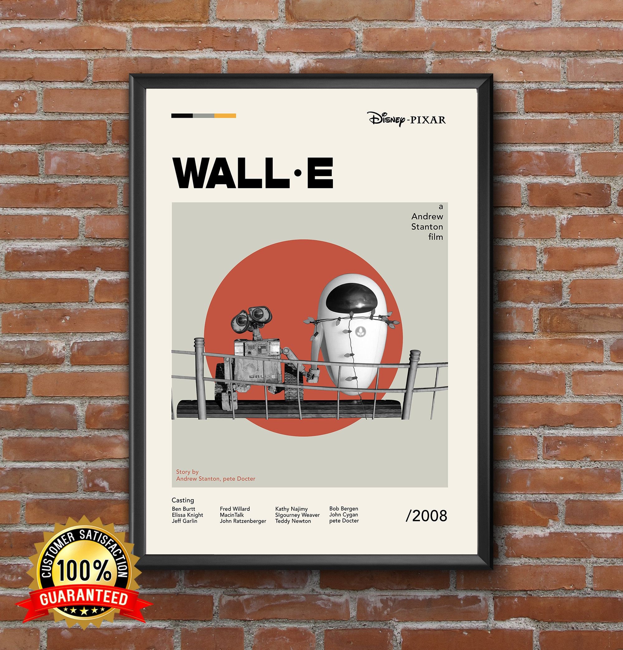 Wall E Movie Poster Retro Movie Poster Art Home Cinema - Etsy