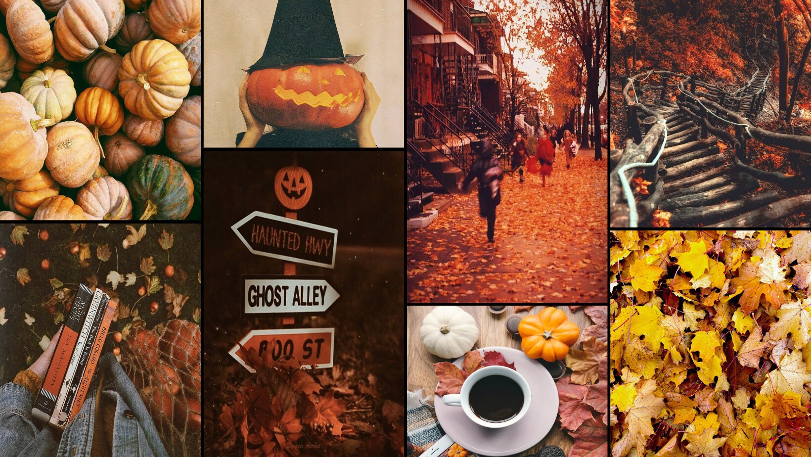 Cozy Autumn Wall Collage Kit Fall Wall Decor Halloween Wall Collage Kit ...