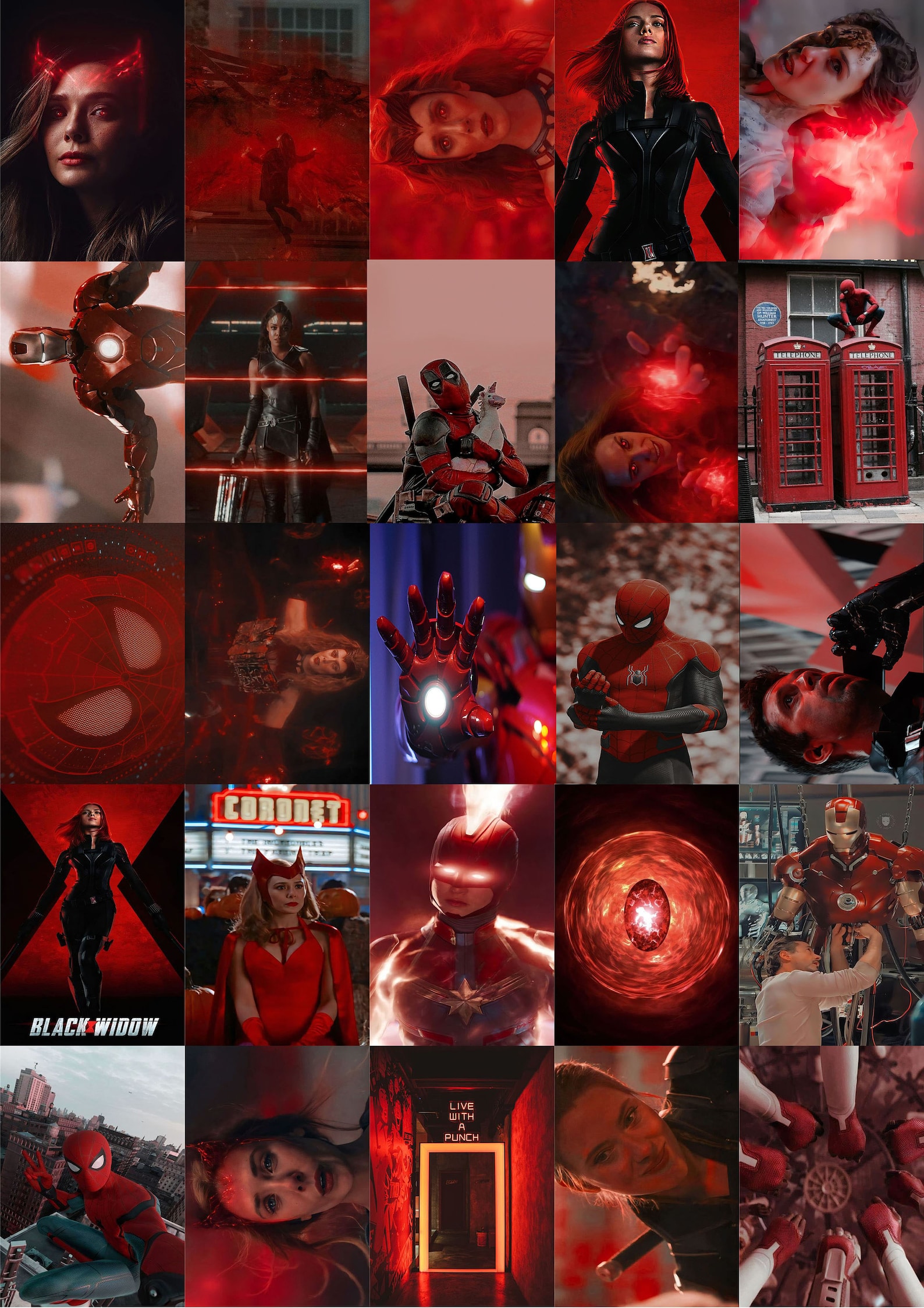 Marvel HIGH RESOLUTION Collage Kit Marvel Rainbow Aesthetic Wall ...
