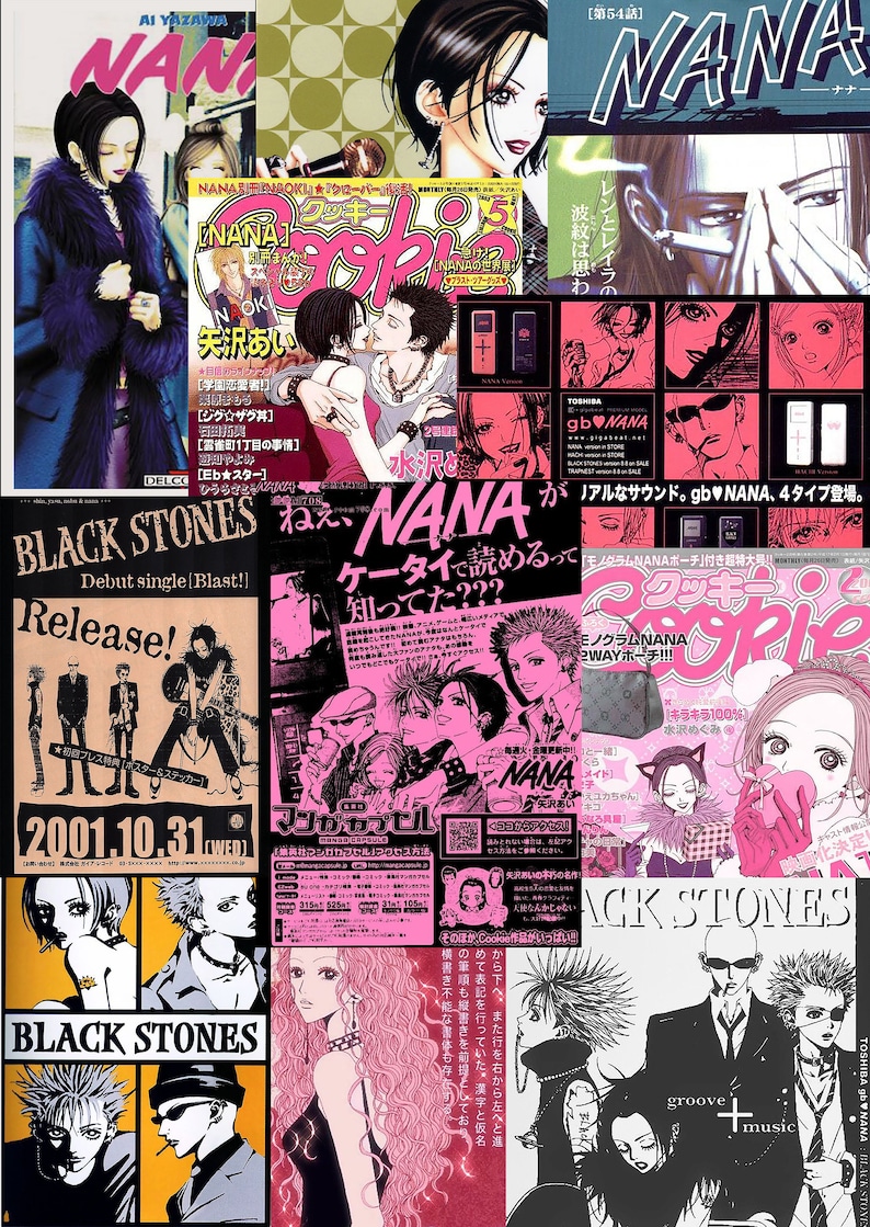 Nana Anime Posters A4 90s Posters Aesthetic Wall Collage Kit Aesthetic ...