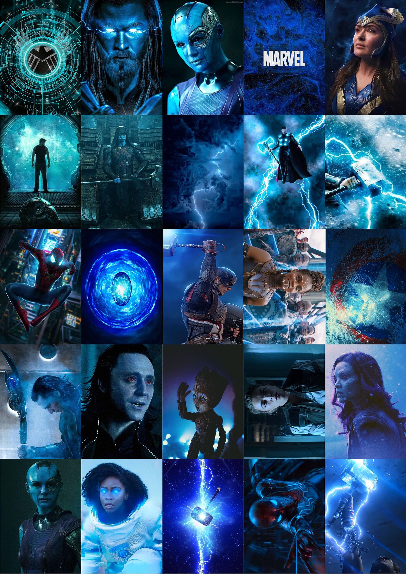 Marvel HIGH RESOLUTION Collage Kit Marvel Rainbow Aesthetic Wall ...