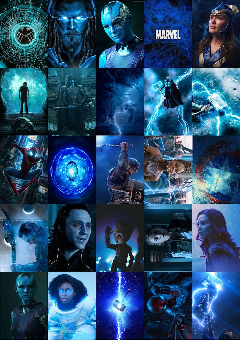 Marvel HIGH RESOLUTION Collage Kit Marvel Rainbow Aesthetic Wall ...