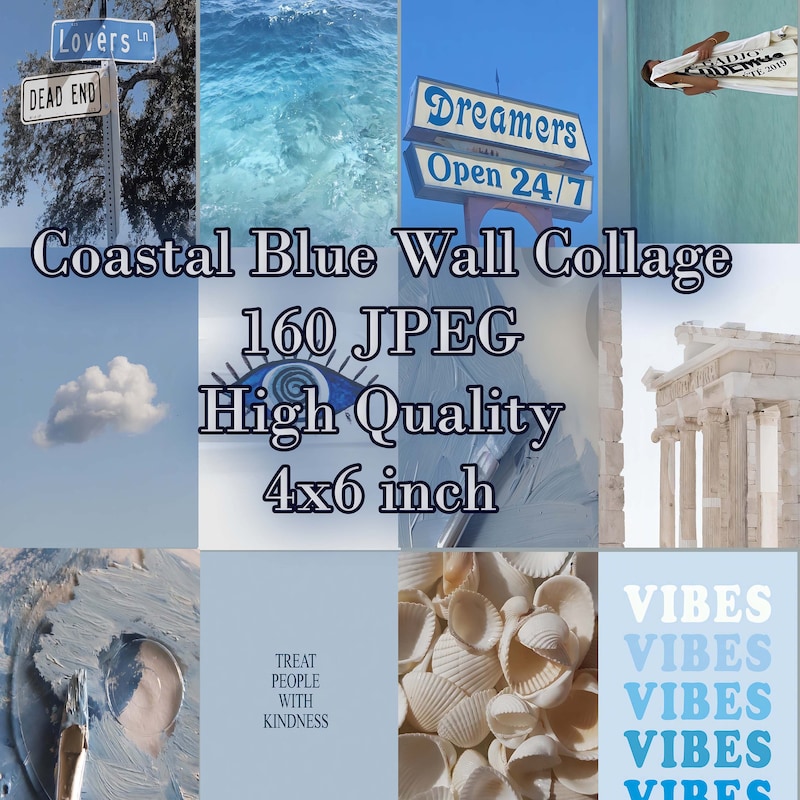 Blue Collage Kit - Etsy