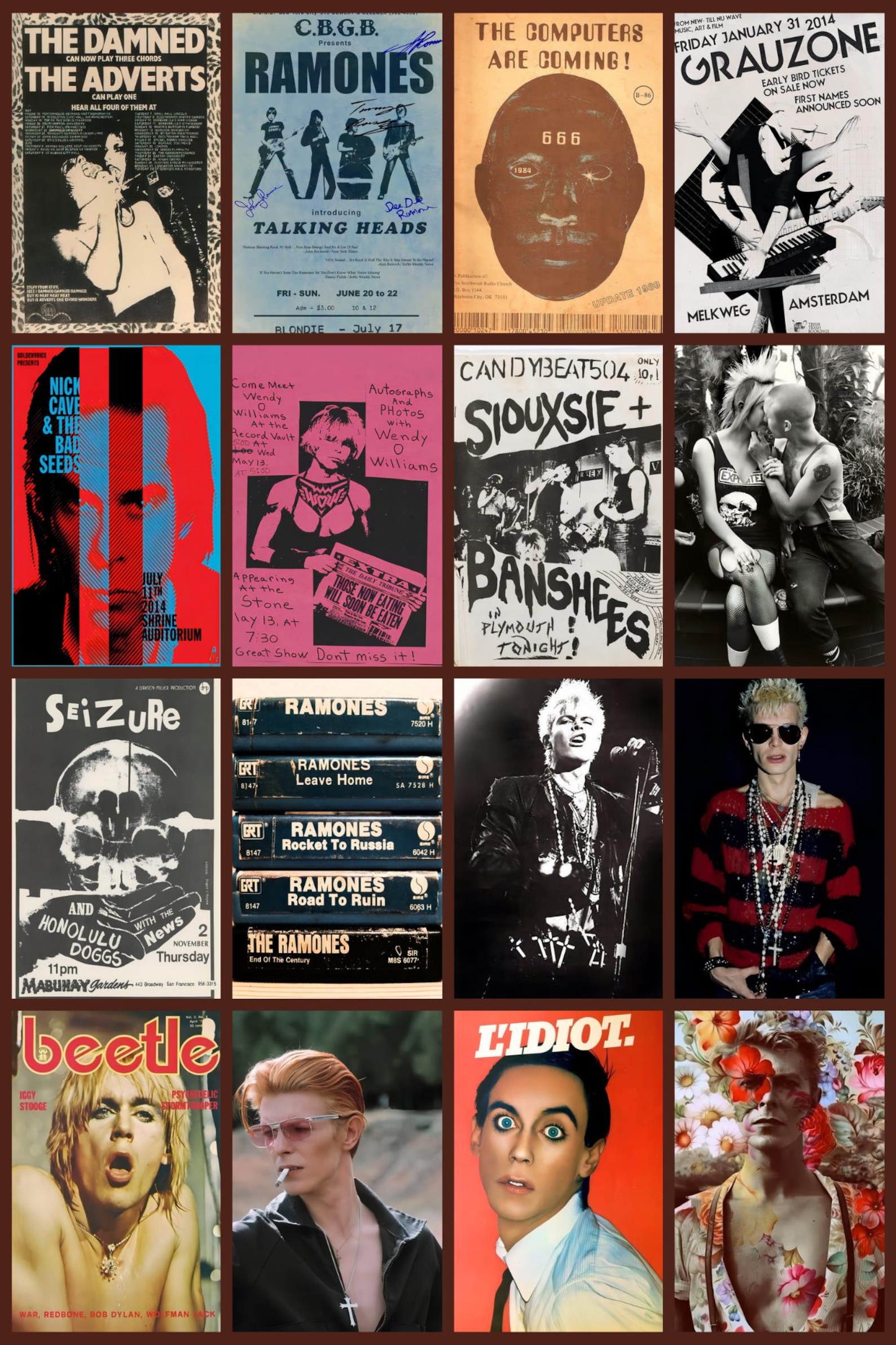 PUNK Wall Art Posters Aesthetic Wall Collage Kit Hard Rock Retro Band ...
