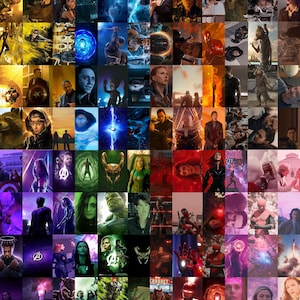 Marvel HIGH RESOLUTION Collage Kit Marvel Rainbow Aesthetic Wall ...
