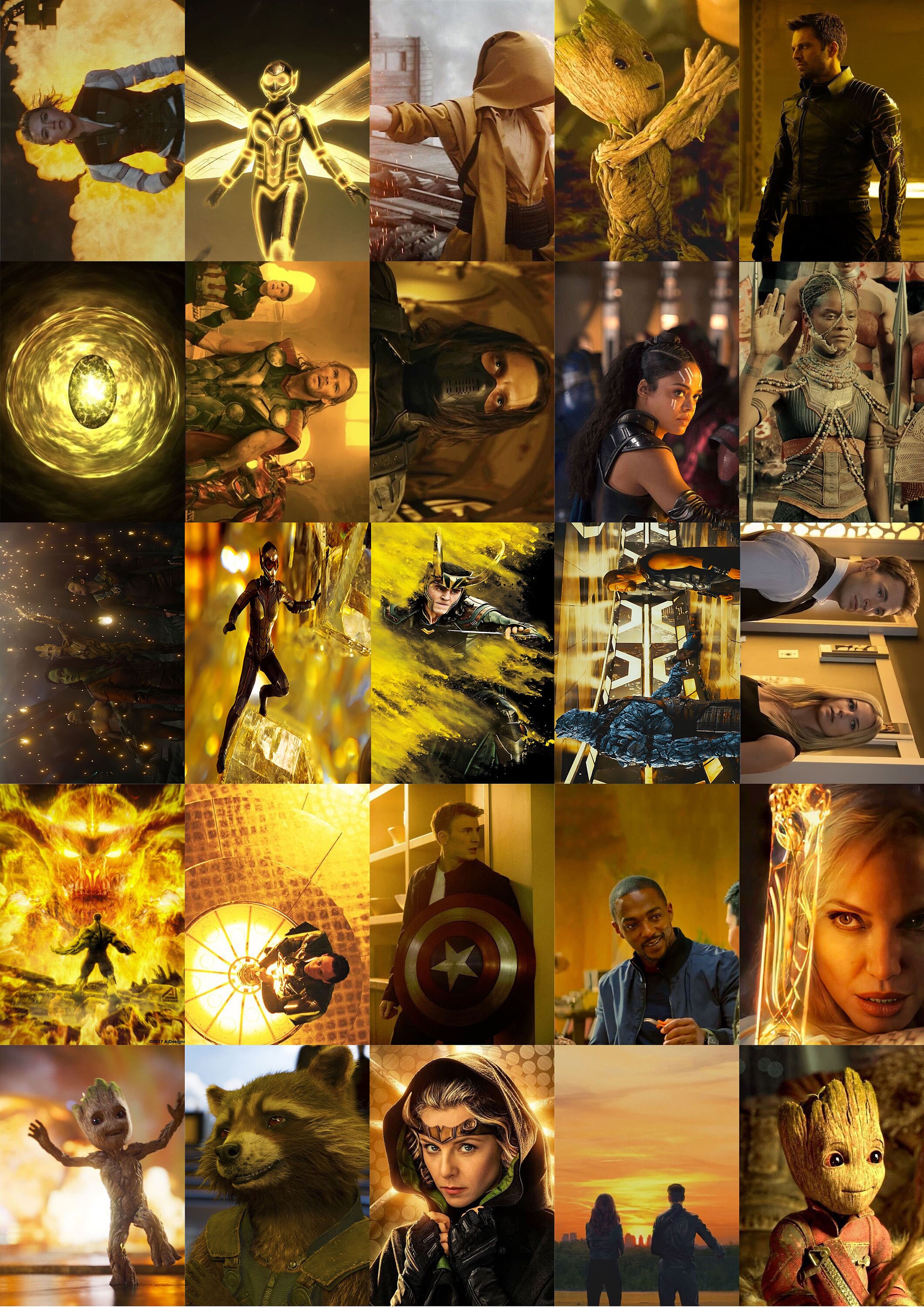 Marvel HIGH RESOLUTION Collage Kit Marvel Rainbow Aesthetic Wall ...