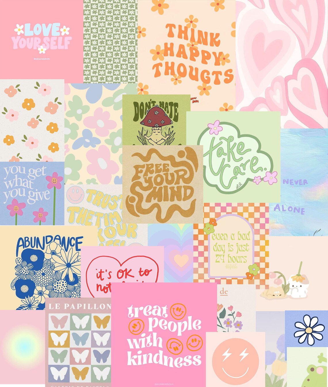 Danish Pastel HIGH RESOLUTION 162 Aesthetic Wall Collage Kit - Etsy