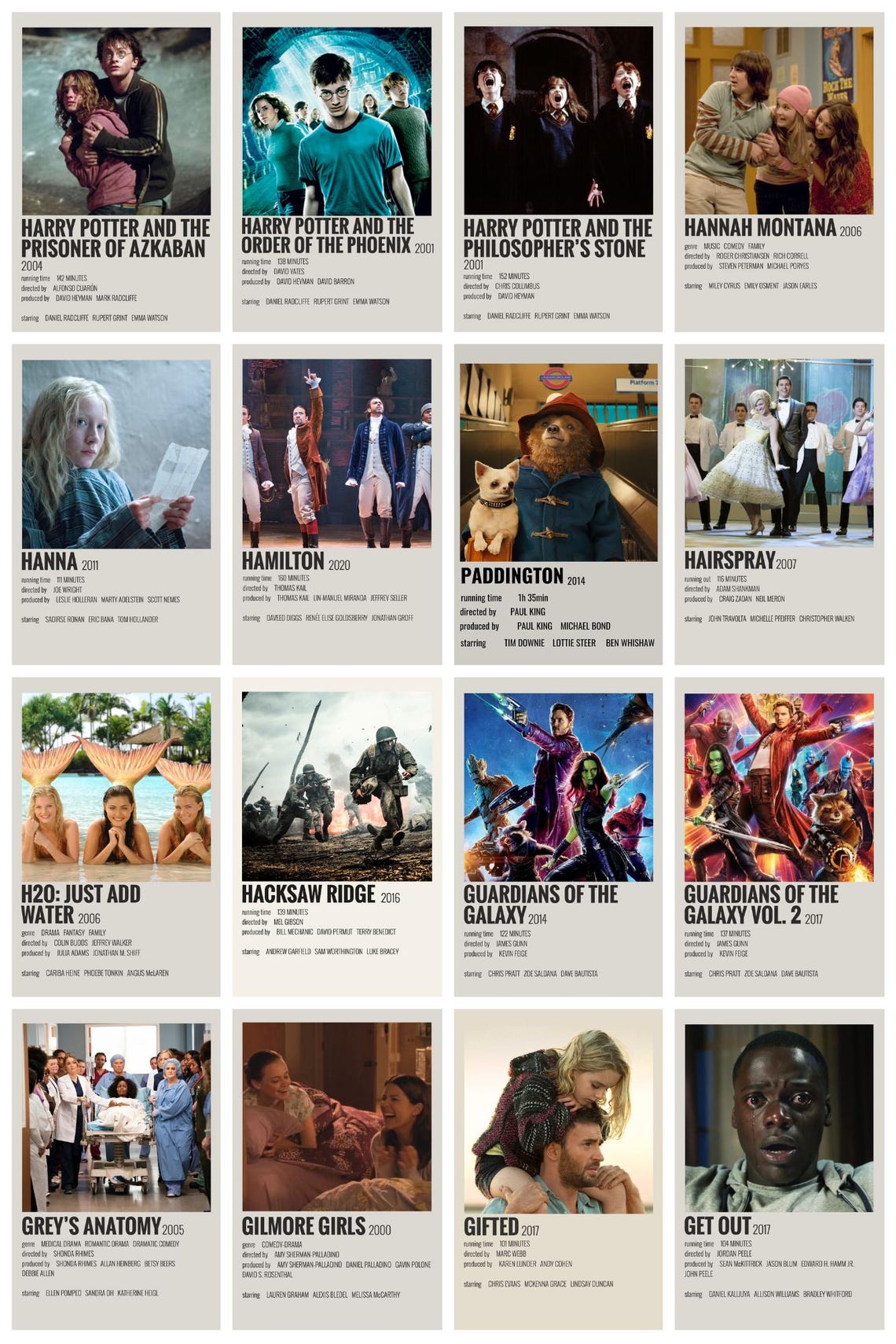 705 STÜCK Minimalistische Filmposter Ästhetische Filmcollage Wandplakat Polaroid Poster TV-Show ...