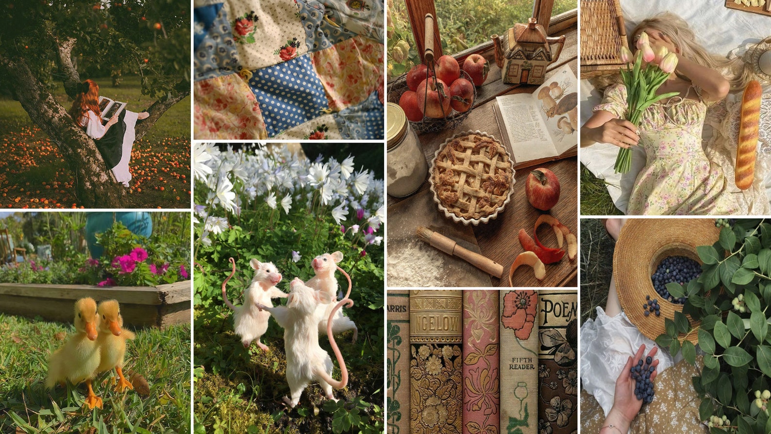 Cottagecore Aesthetic Wall Collage Kit Goblincore Wall Collage Kit ...