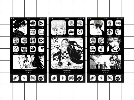 Aesthetic Manga App Icons Ios 16 Ios 14 Ios 15 iPhone iPad Anime Icon ...