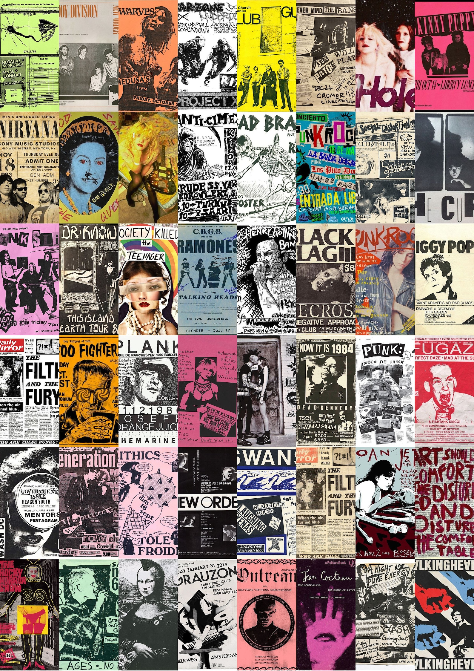 PUNK Posters Retro Aesthetic Wall Collage Kit Hard Rock Retro Band ...