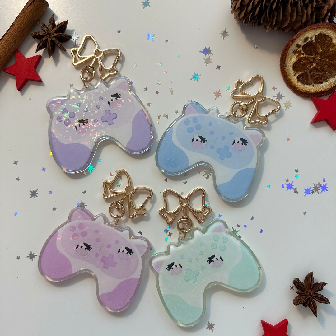 Cow Controller Keychain Cow Controller Keychain Holographic Harvest ...