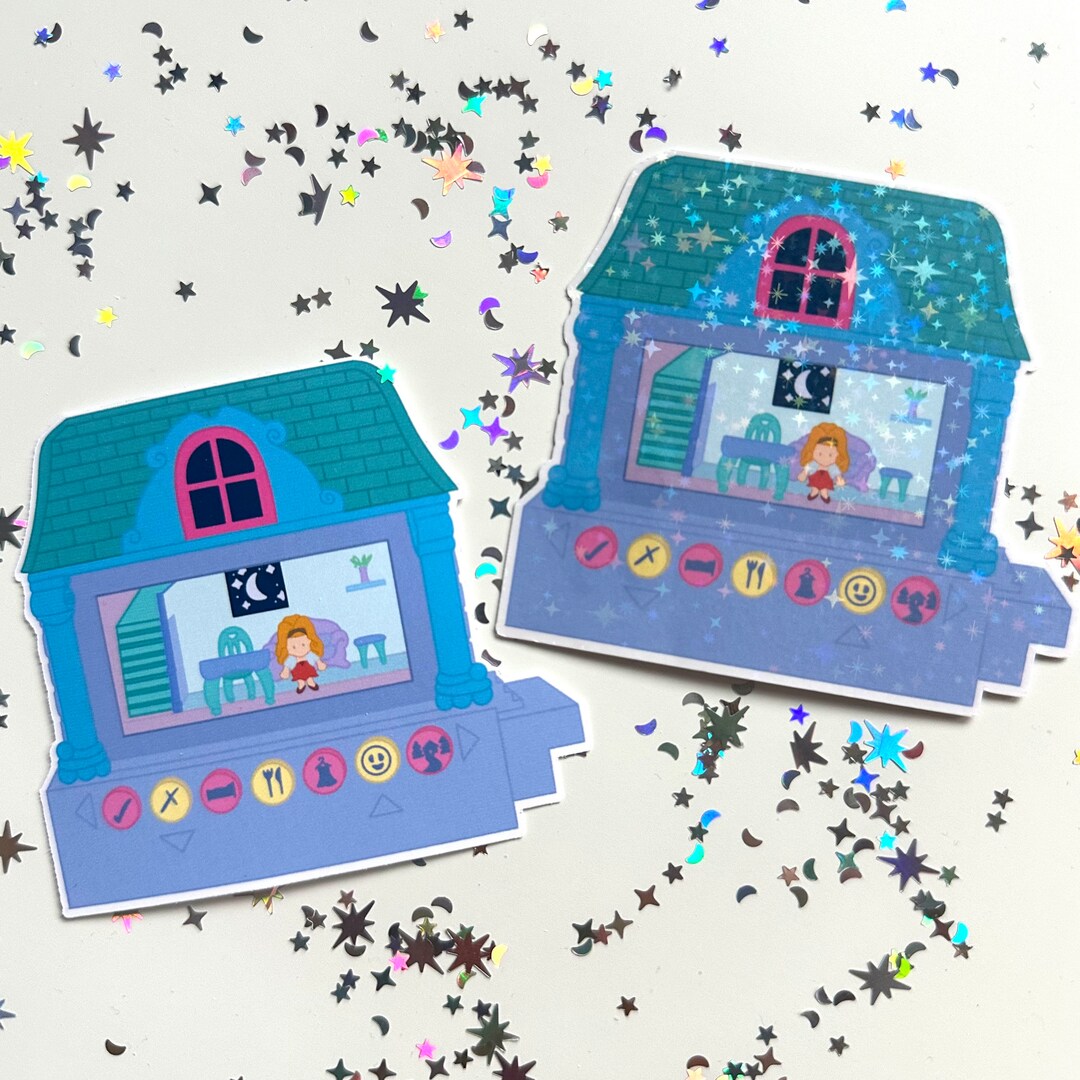Muffy Pixel Chix Vinyl Sticker Holographic / Matte Harvest Moon - Etsy