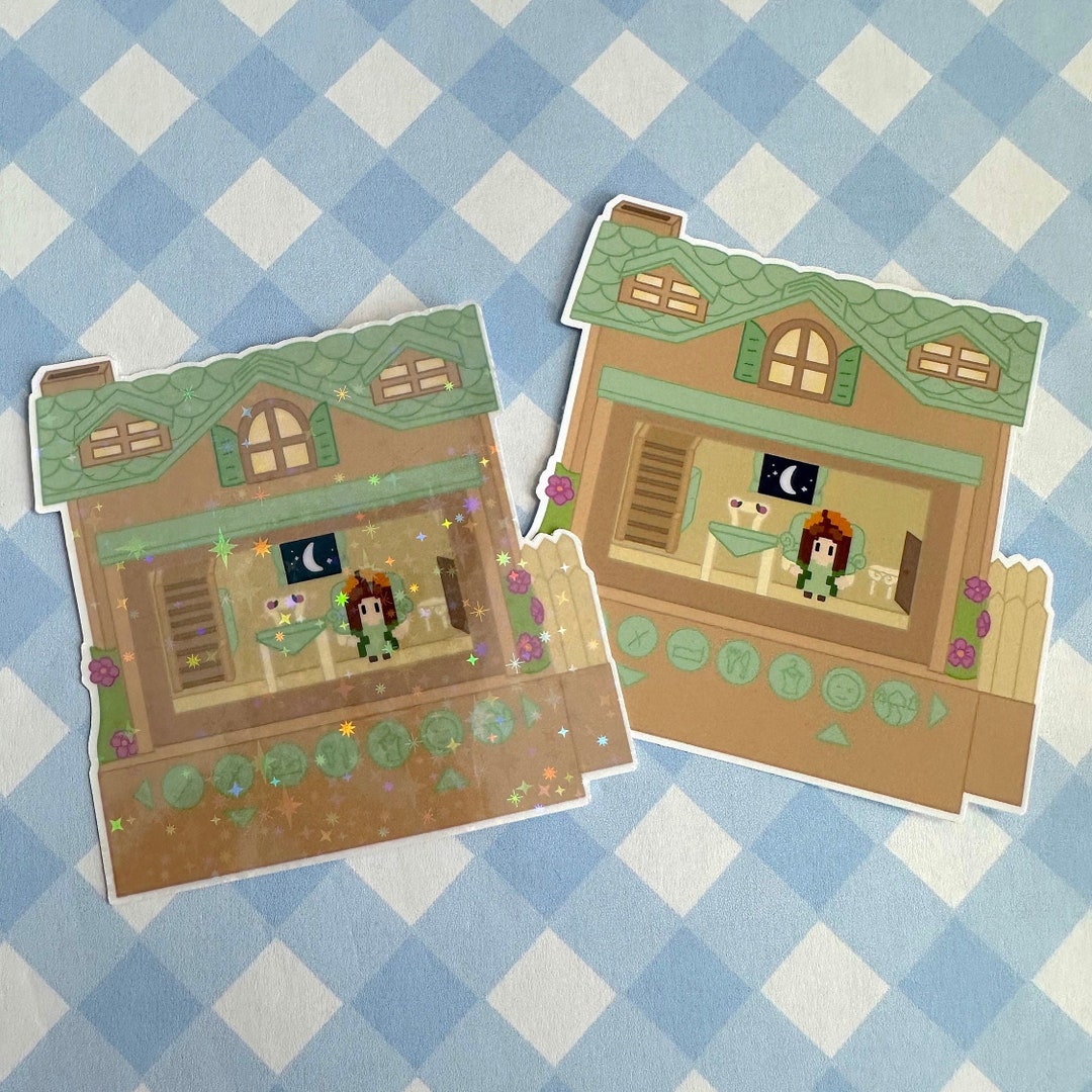 Celia Vinyl Sticker in Pixel Chic House Holographic / Matte I Harvest ...