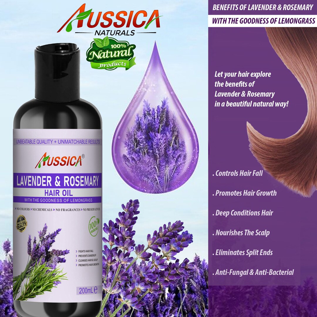 Lavender & Rosemary Hair Oil Natural Hair Elixir for Hair - Etsy