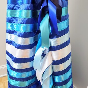 Native American Ribbon Skirt Ocean Blue Waves Ribbon Skirt Blue Ribbon ...