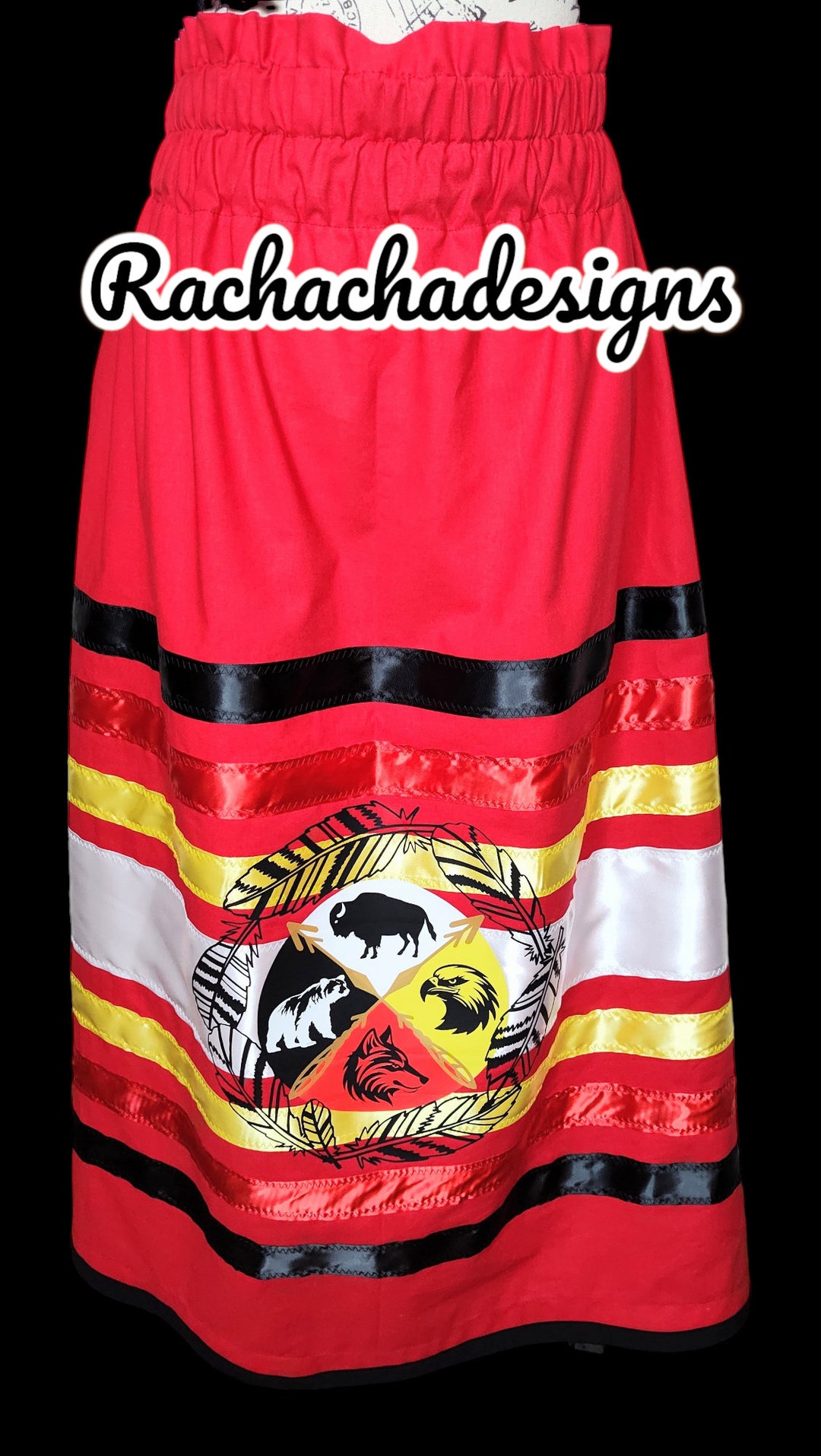 Medicine Wheel Ribbon Skirt Ribbon Skirt Red Medicine Wheel Ribbon ...