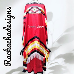 Native American Tradecloth Dress, Tradecloth Dress Red Ribbon ...