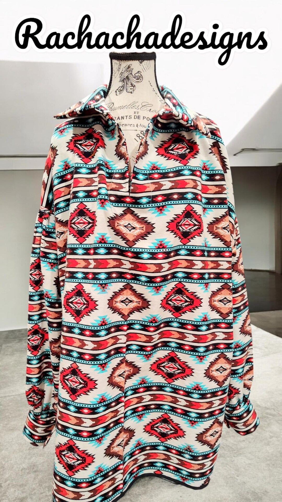 Native American Southwest Flannel Pullover Shirt Mens Native Dress ...