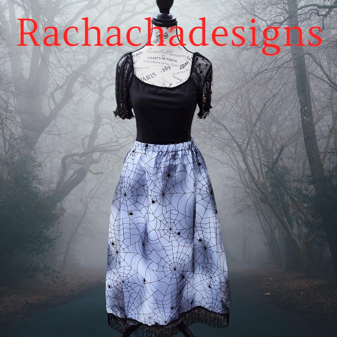 Halloween Spider Skirt Spiderweb Skirt Creepy Skirt Halloween Party ...
