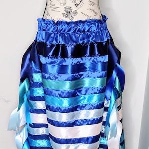 Native American Ribbon Skirt Ocean Blue Waves Ribbon Skirt Blue Ribbon ...