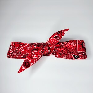 Tupac Inspired Headbands, Red Bandana Headband, Black Bandana Headband ...