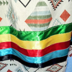 Native American Ribbon Skirt Geometric Shape Ribbon Skirt Indigenous ...