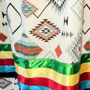 Native American Ribbon Skirt Geometric Shape Ribbon Skirt Indigenous ...