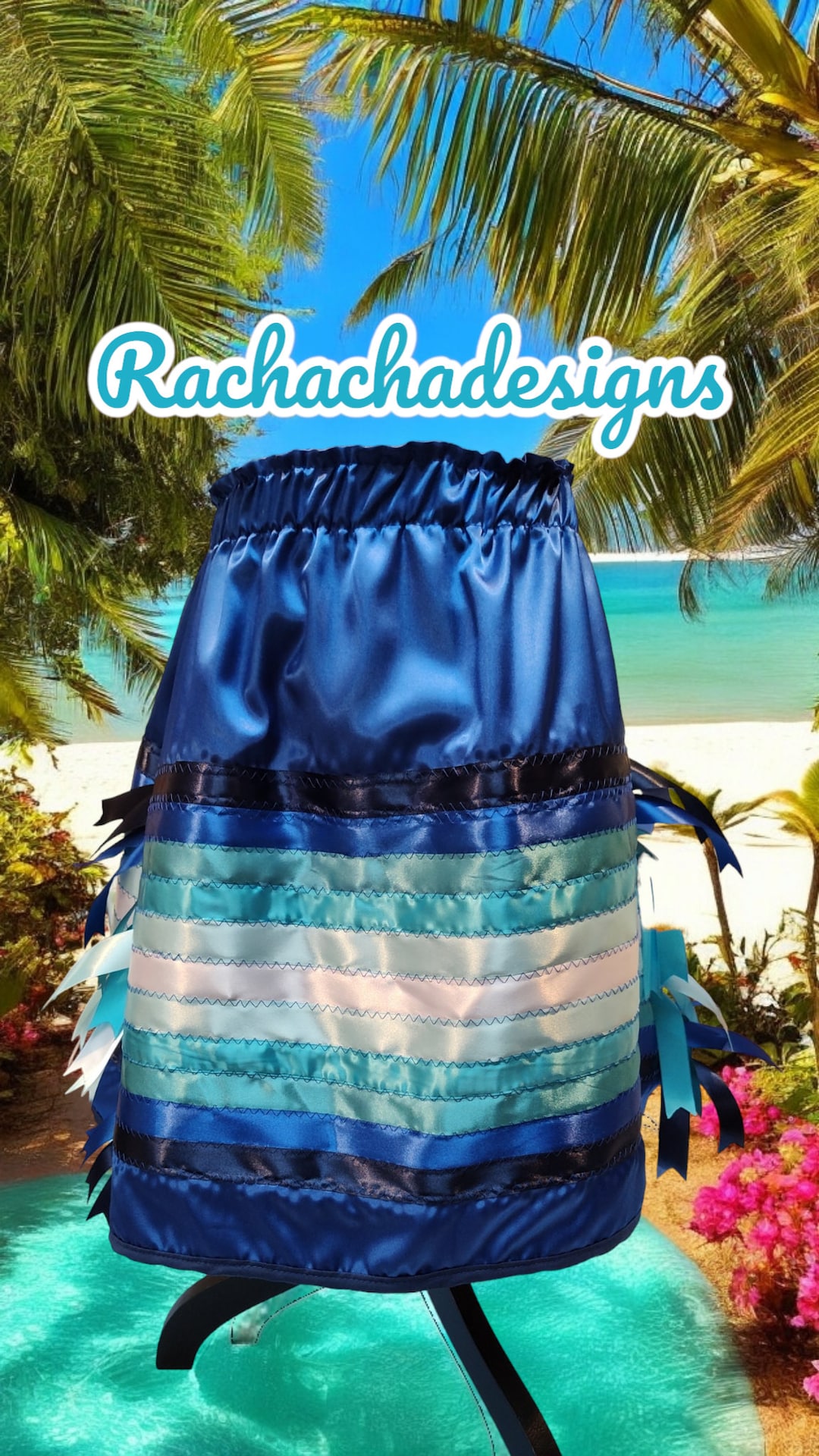 Native American Ocean Blue Girls Ribbon Skirt Girls Blue Ribbon Skirt ...