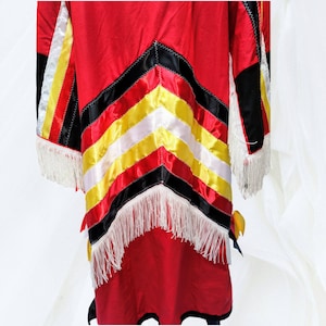 Native American Tradecloth Dress, Tradecloth Dress Red Ribbon ...
