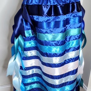 Native American Ribbon Skirt Ocean Blue Waves Ribbon Skirt Blue Ribbon ...