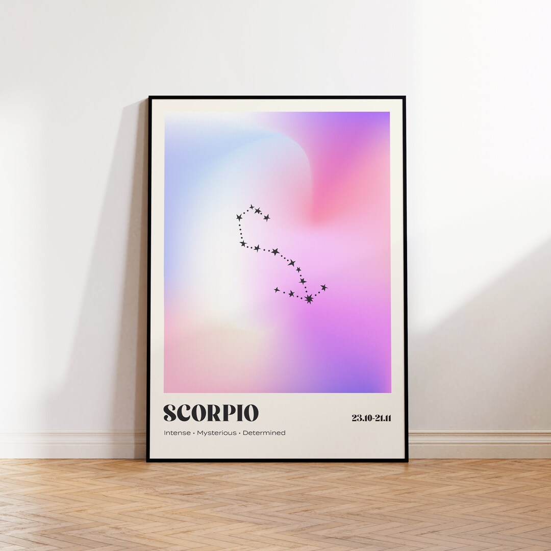 Scorpio Printable Poster Zodiac Sign Poster Aura Poster - Etsy