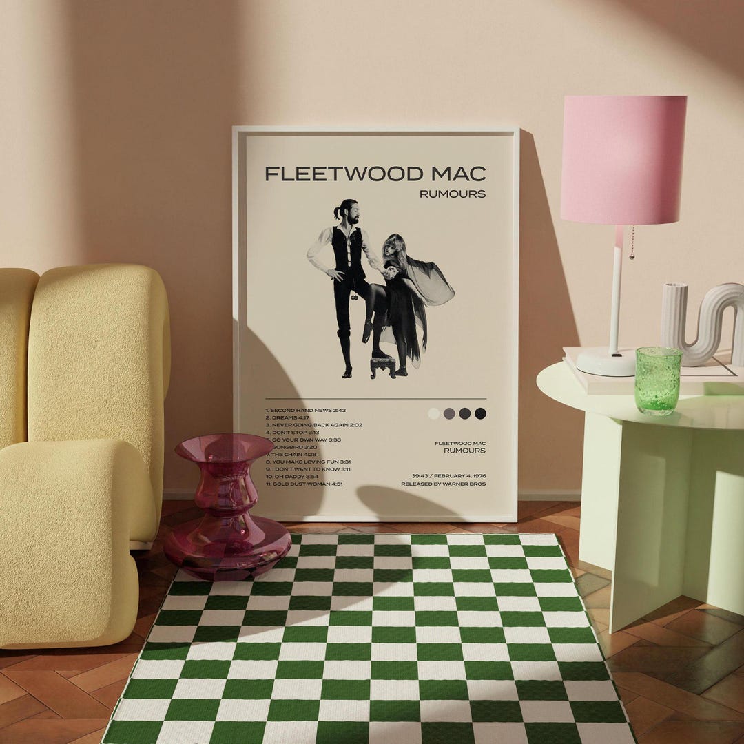 Minimalist 70s Music Poster Vintage Music Art Print Classic Rock ...