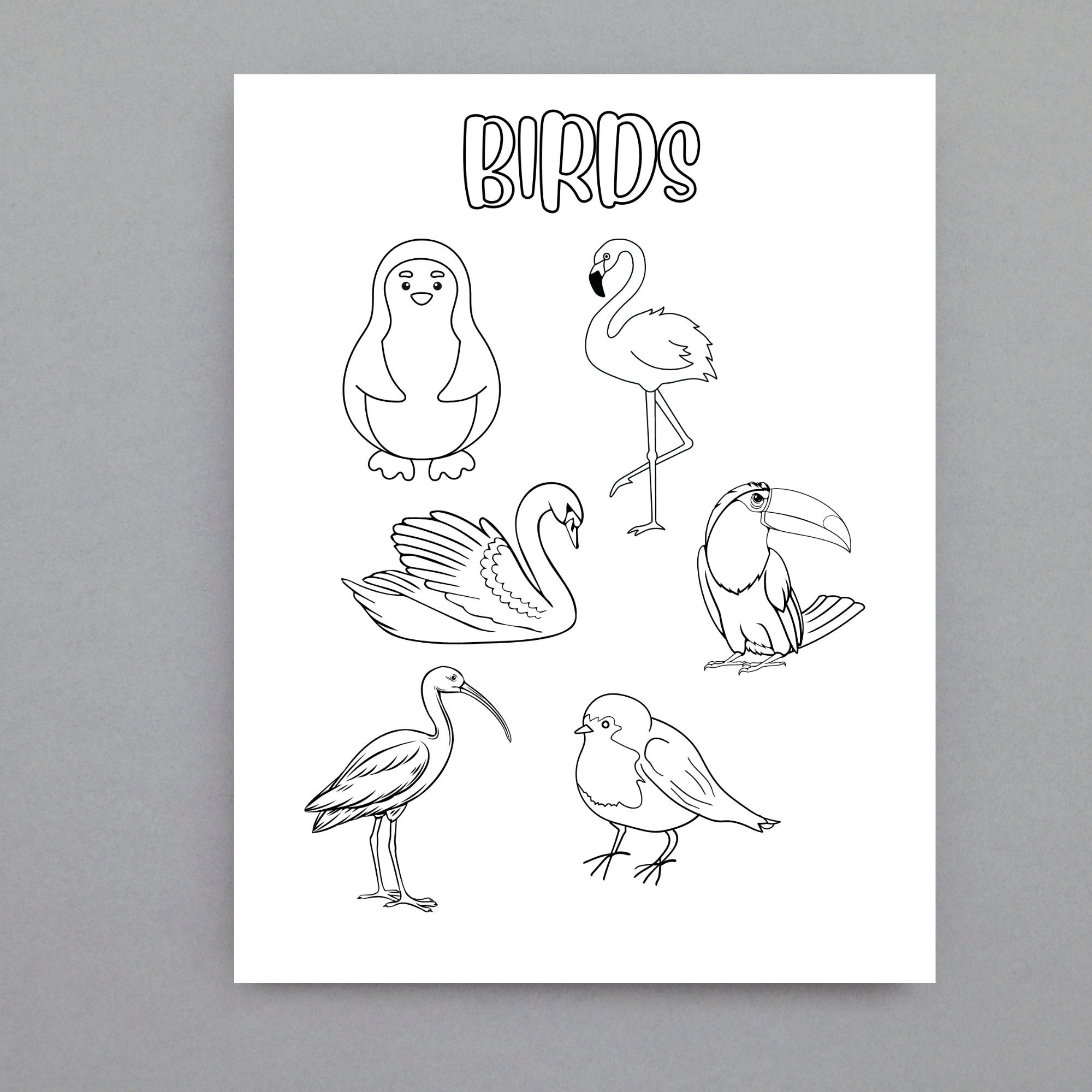 Animal Coloring Pages - Etsy