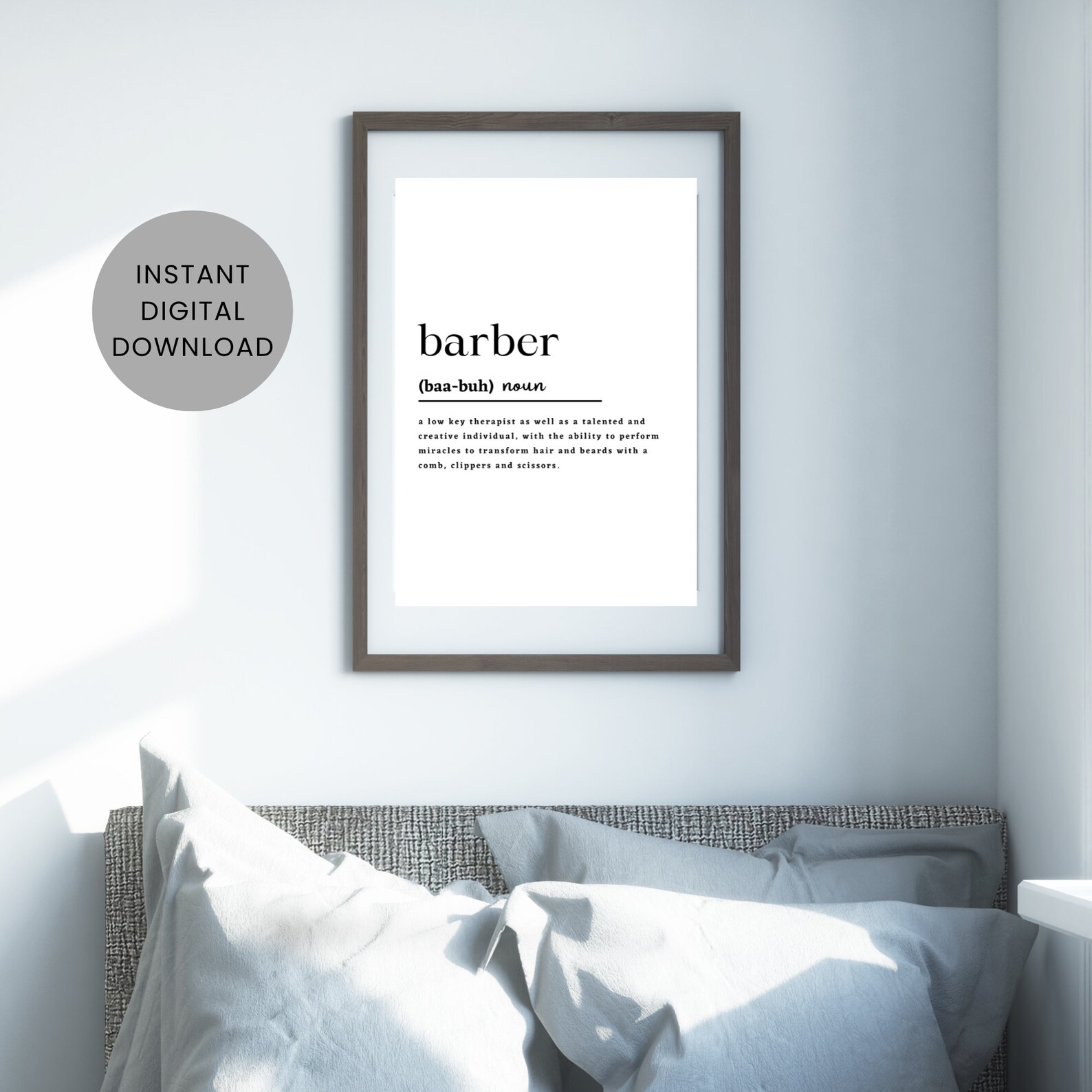 Barber Definition Print, Barber Quote Print, Wall Art Print, Barber ...