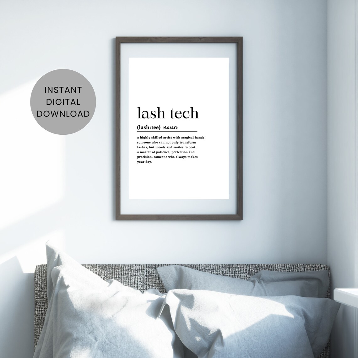 Lash Definition Print, Salon Décor, INSTANT DOWNLOAD, Lash Tech Quote ...