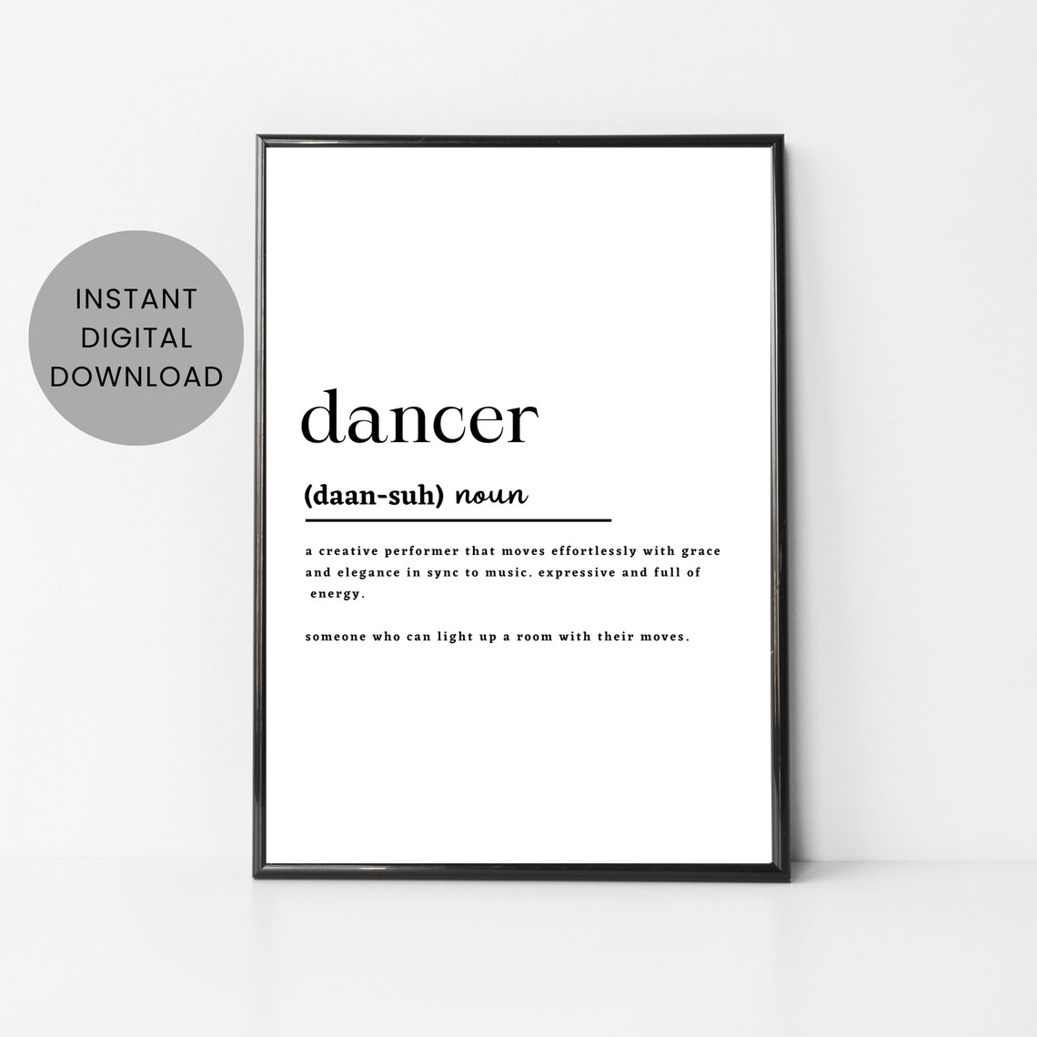 Dancer Definition Print Gift for Dancer Dance Teacher Gift - Etsy