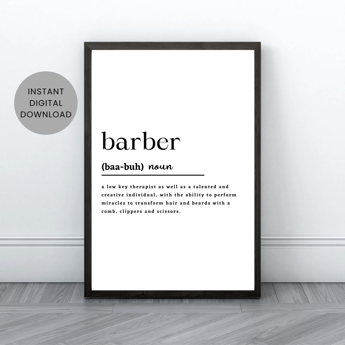 Barber Definition Print, Barber Quote Print, Wall Art Print, Barber ...