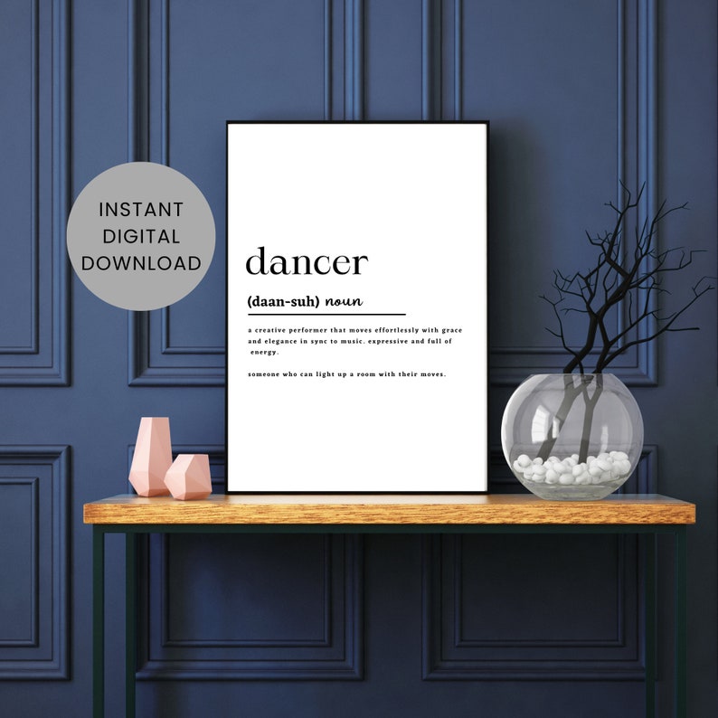 Dancer Definition Print Gift for Dancer Dance Teacher Gift - Etsy