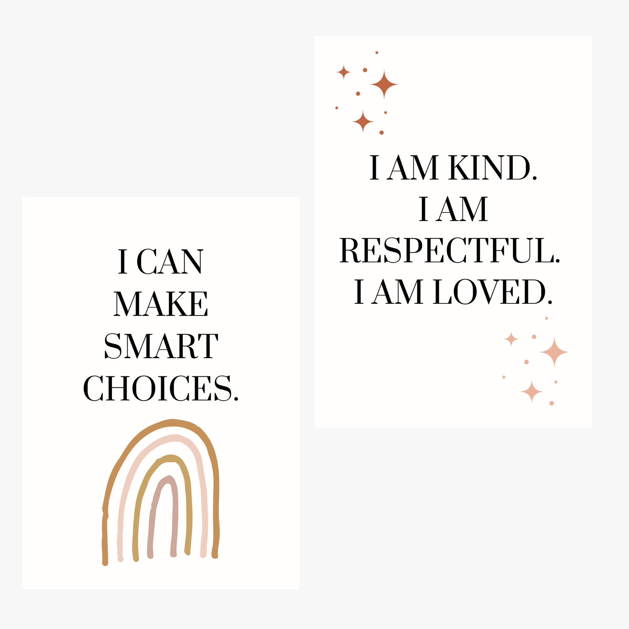 Boho Student Affirmations Growth Mindset Prints Positive Classroom ...