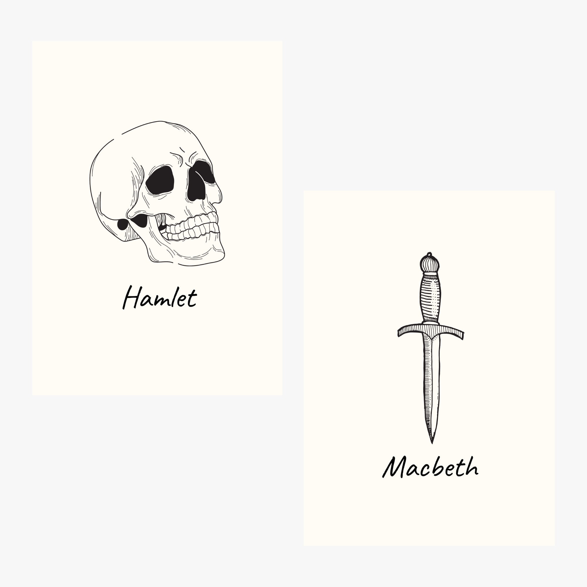 High School Secondary English Classroom Decor Shakespeare Plays Posters ...