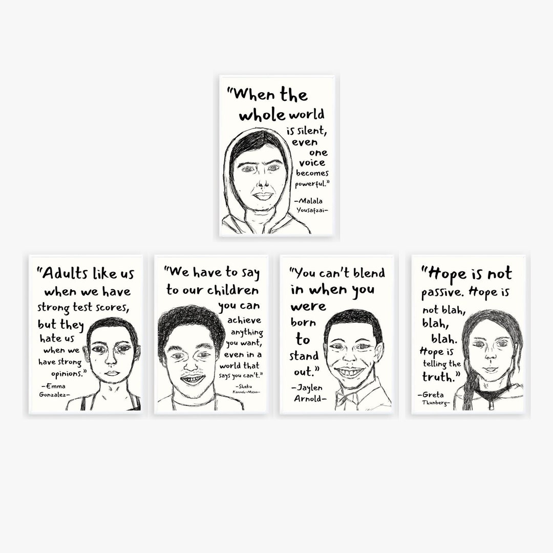 Inspiring Young People; Changemakers Posters; Hand Drawn; English ...