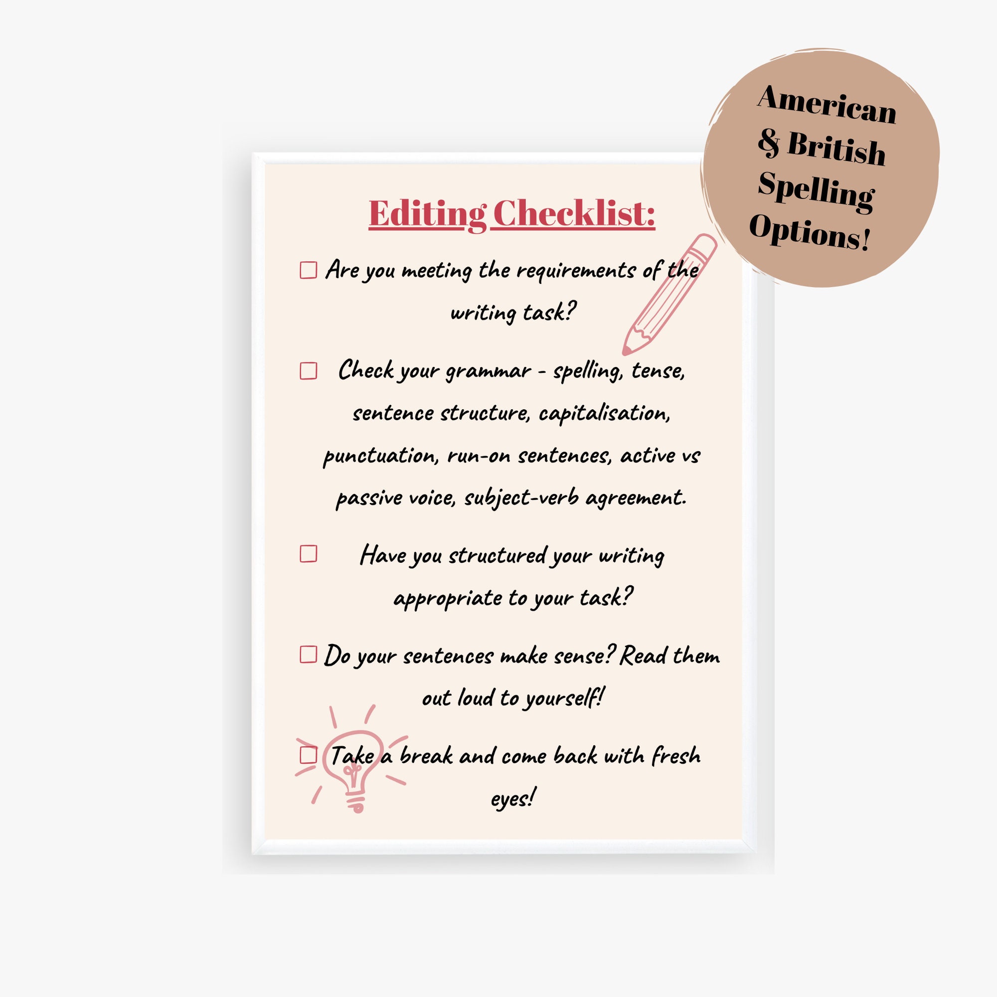 High School English Classroom Decor; Writing Help Poster; Grammar ...